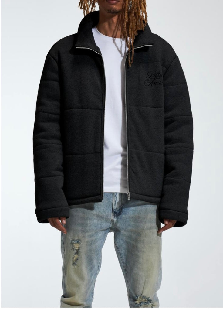 LIFTED ANCHORS - ""MODULAR" PUFFER JACKET - BLACK – AGENDA
