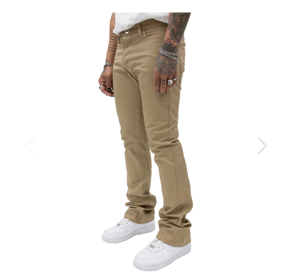 MINT CREW CARPENTER STACK PANT - KHAKI – AGENDA